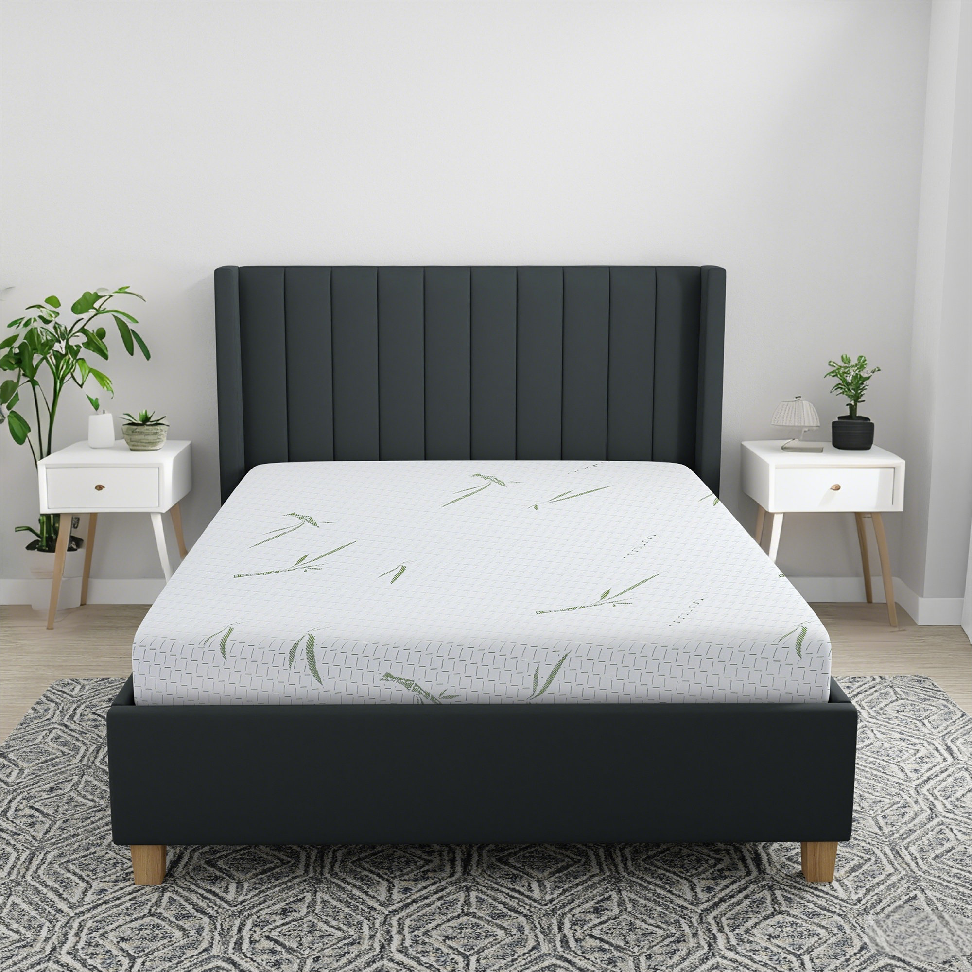 Alwyn Home 10-Inch Dual Layer Memory Foam Mattress With Bamboo Infused ...