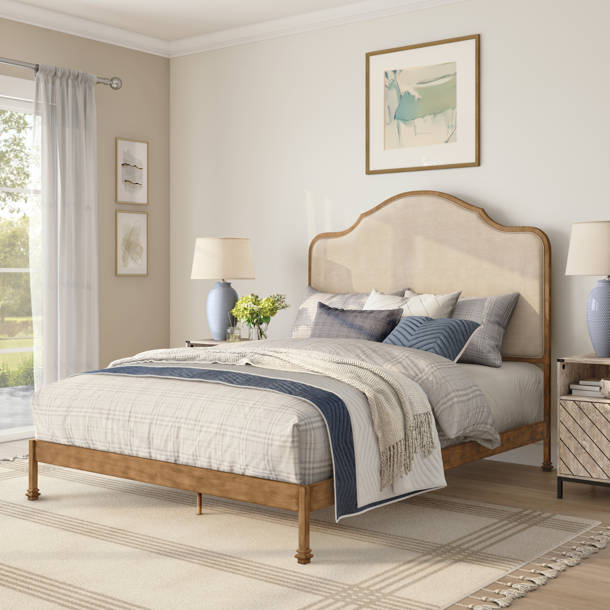 Three Posts™ Marinez Upholstered Metal Standard Bed & Reviews | Wayfair