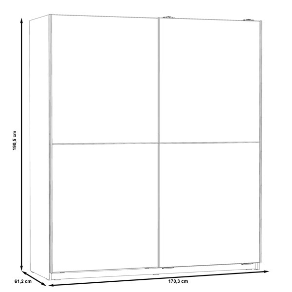Hashtag Home Anglers Park 2 Door Manufactured Wood Wardrobe & Reviews ...