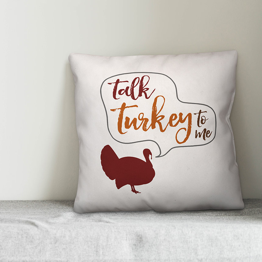 Designs Direct Creative Group Mattias Talk Turkey to Me Throw Pillow ...