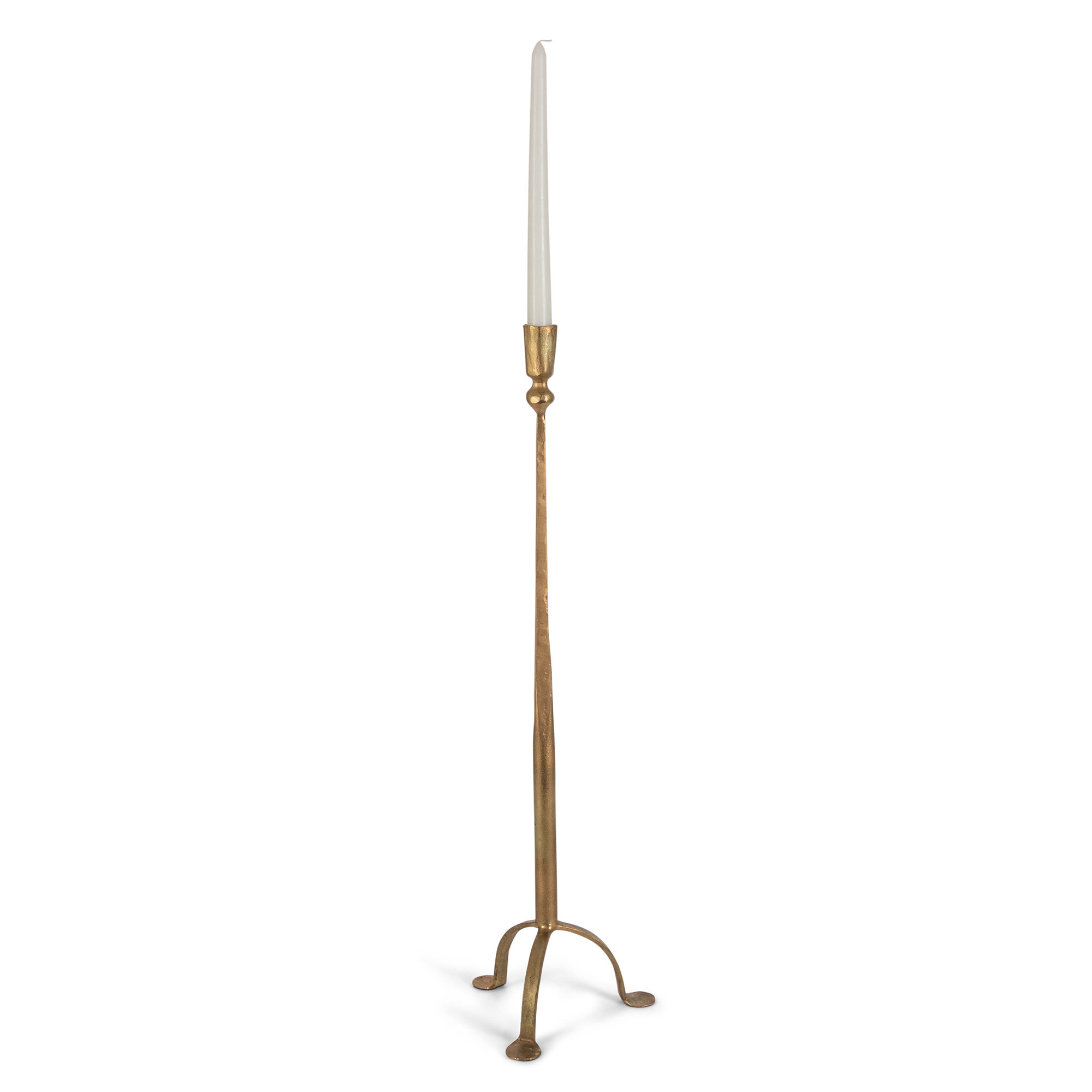 Park Hill Collection Antique Gold Iron Candlestick, 28" | Wayfair