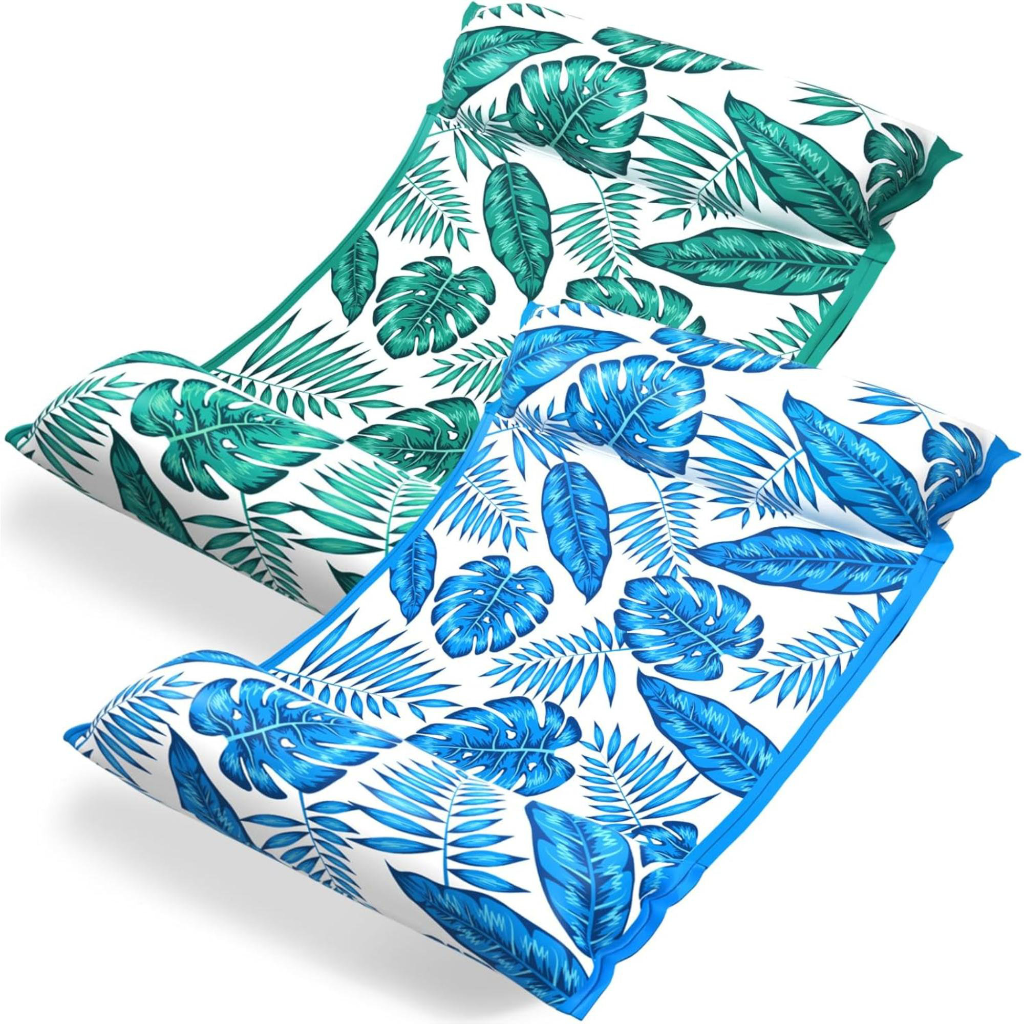 Textiles Hub Water Hammock Pool Floats - 2PACK Fabric Inflatable Pool ...