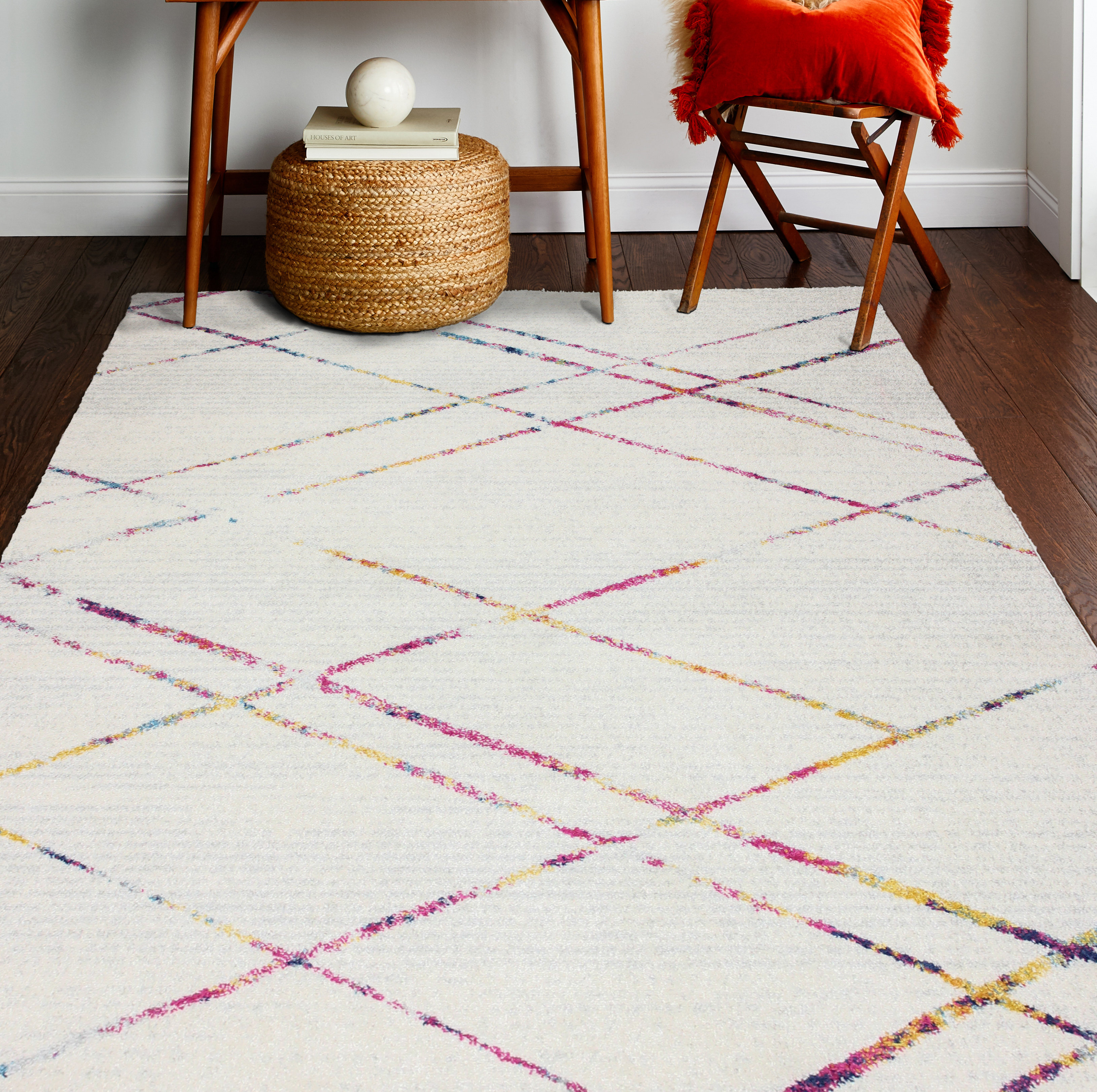 Ebern Designs Arfah Geometric Ivory Area Rug & Reviews - Wayfair Canada