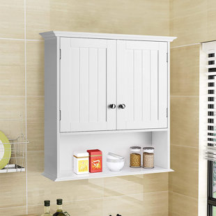 Wall Mounted White Bathroom Cabinets & Shelving You'll Love | Wayfair