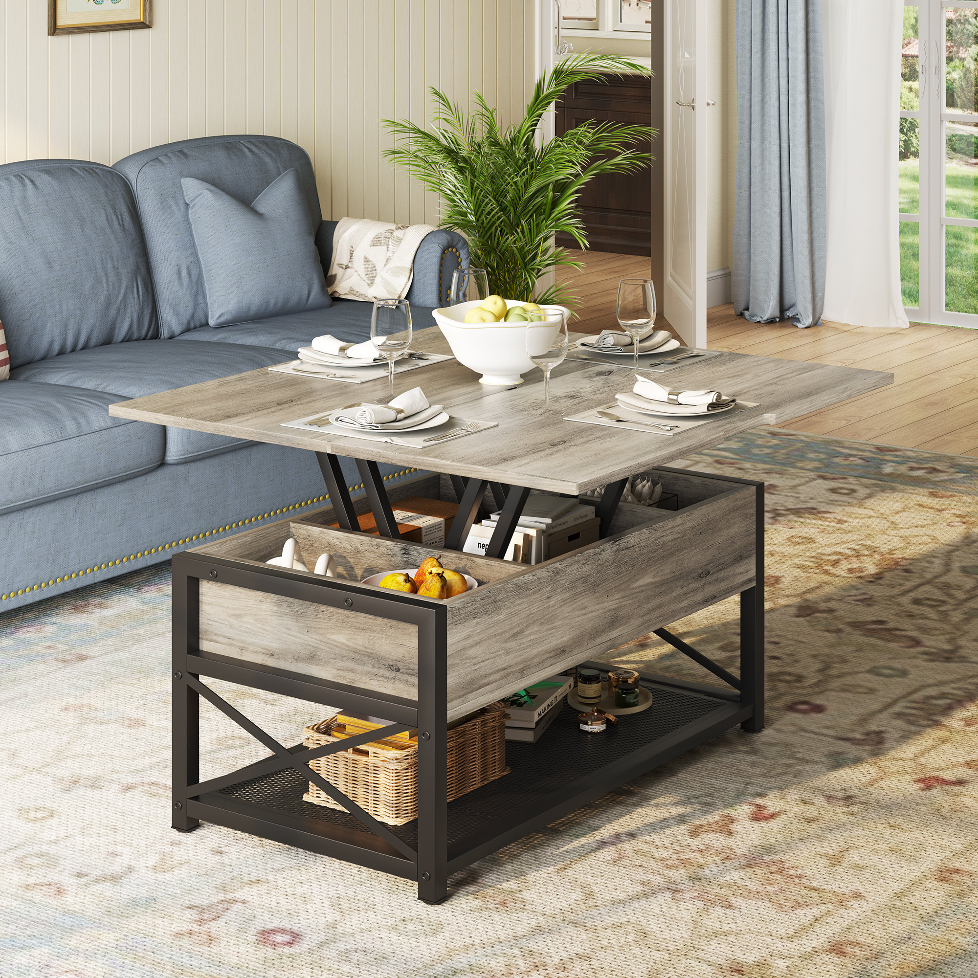 Wade Logan Bijolle Lift Top Frame Coffee Table with Storage & Reviews ...