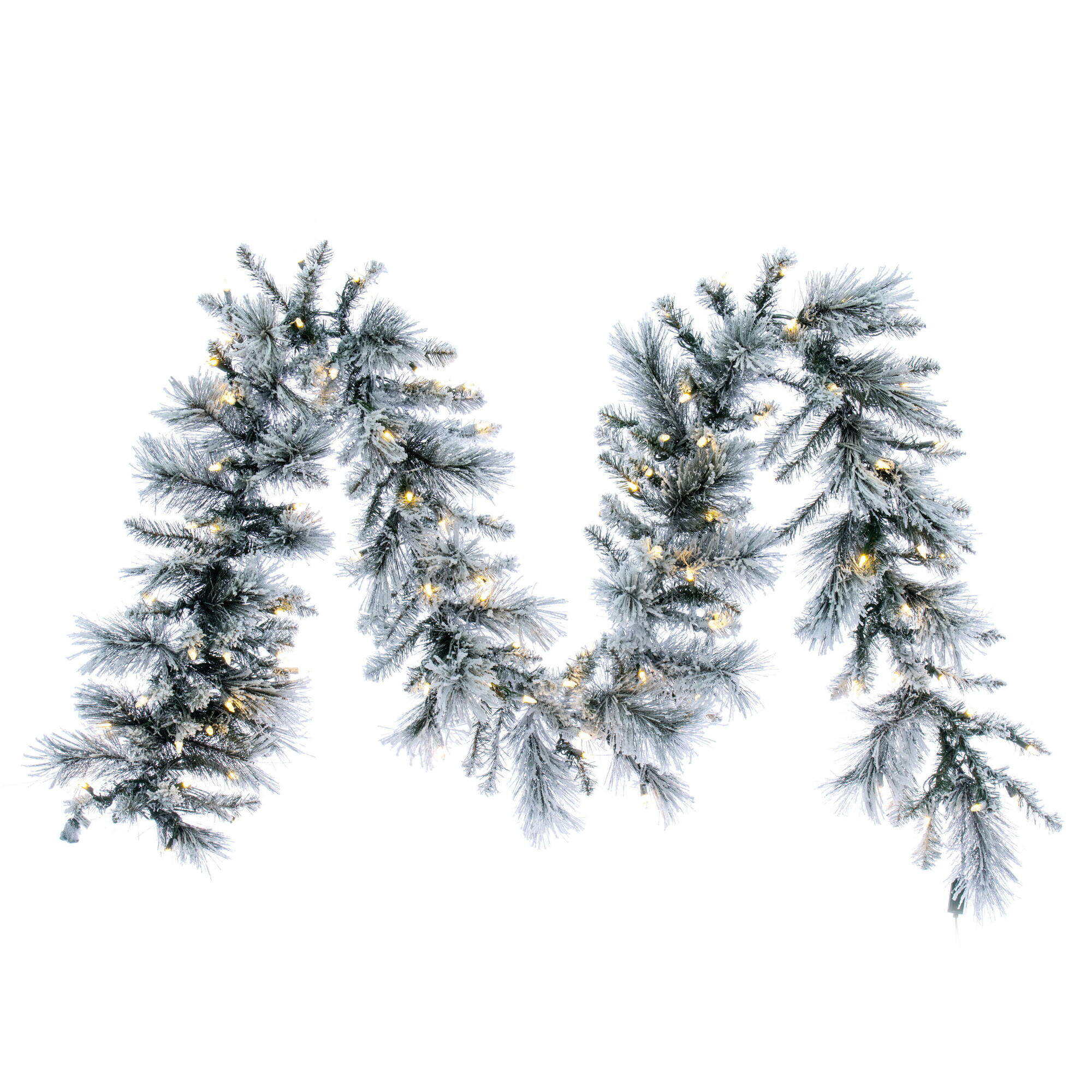 Primrue 9' Pre-Lit Garland with 100 Warm Lights | Wayfair
