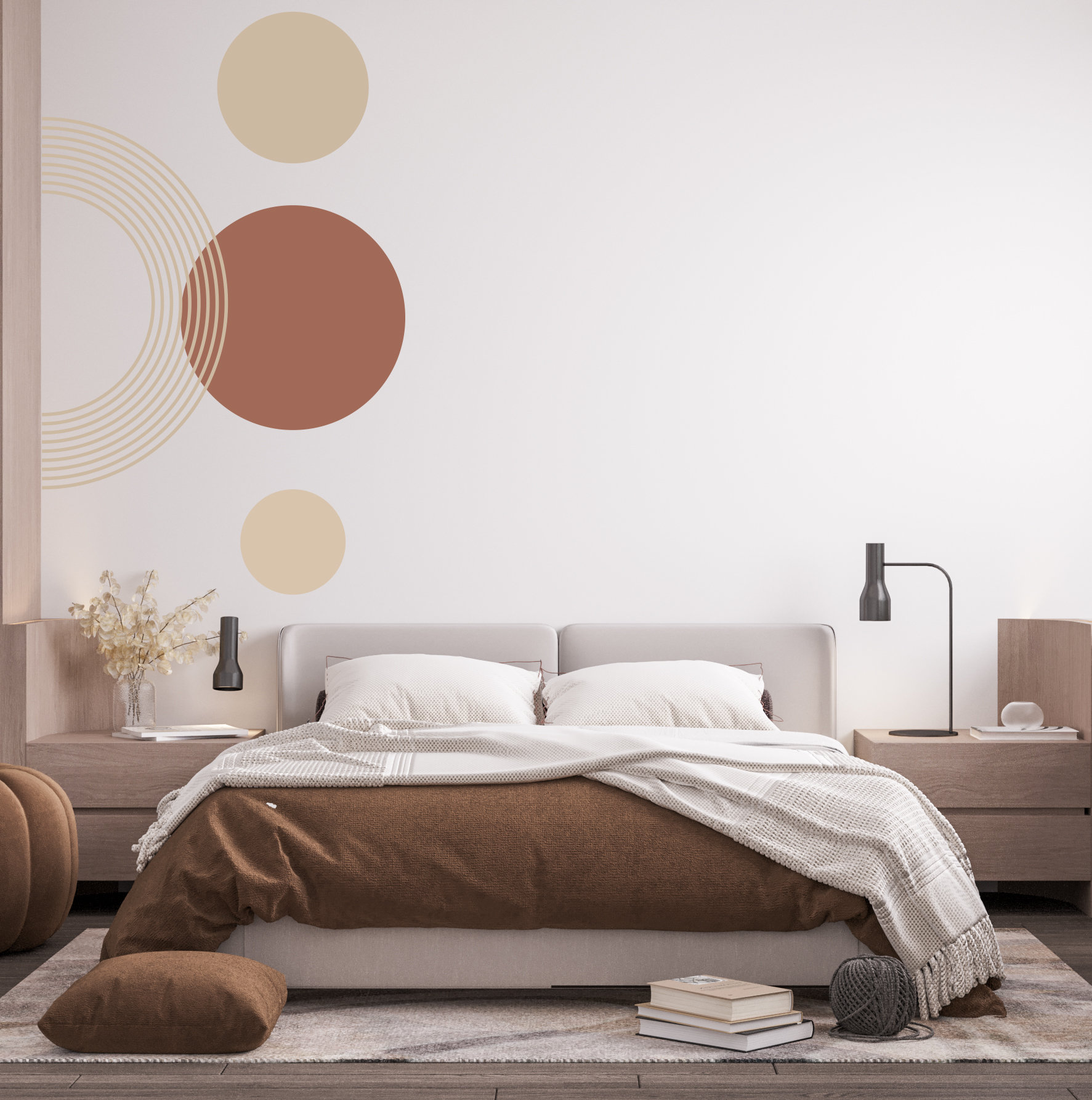 George Oliver Mid Century Modern Wall Art Contemporary Boho Wall Decal ...