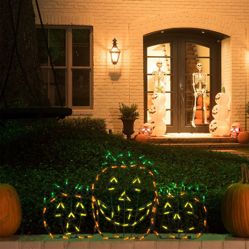 ProductWorks Jack-O-Lanterns Halloween Lighted Display | Wayfair