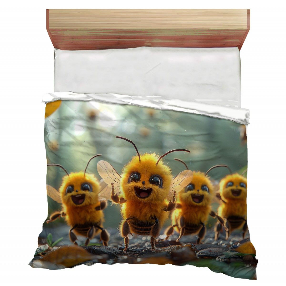 VisionDecor Happy Bees Microfiber / Polyester Comforter | Wayfair