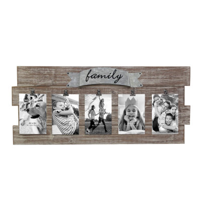 rustic multi photo frame