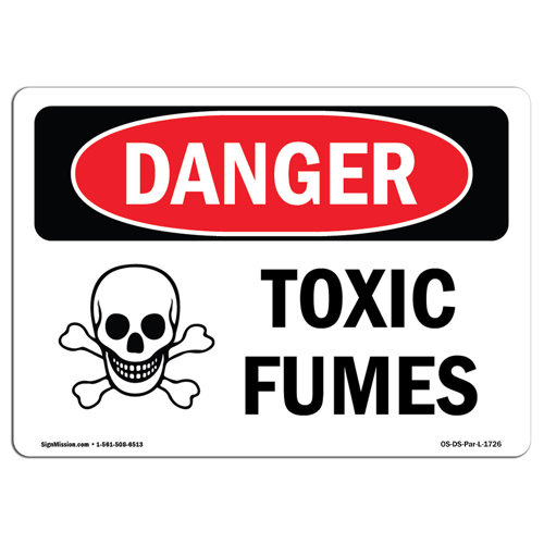 SignMission OSHA Danger Toxic Fumes Sign | Wayfair