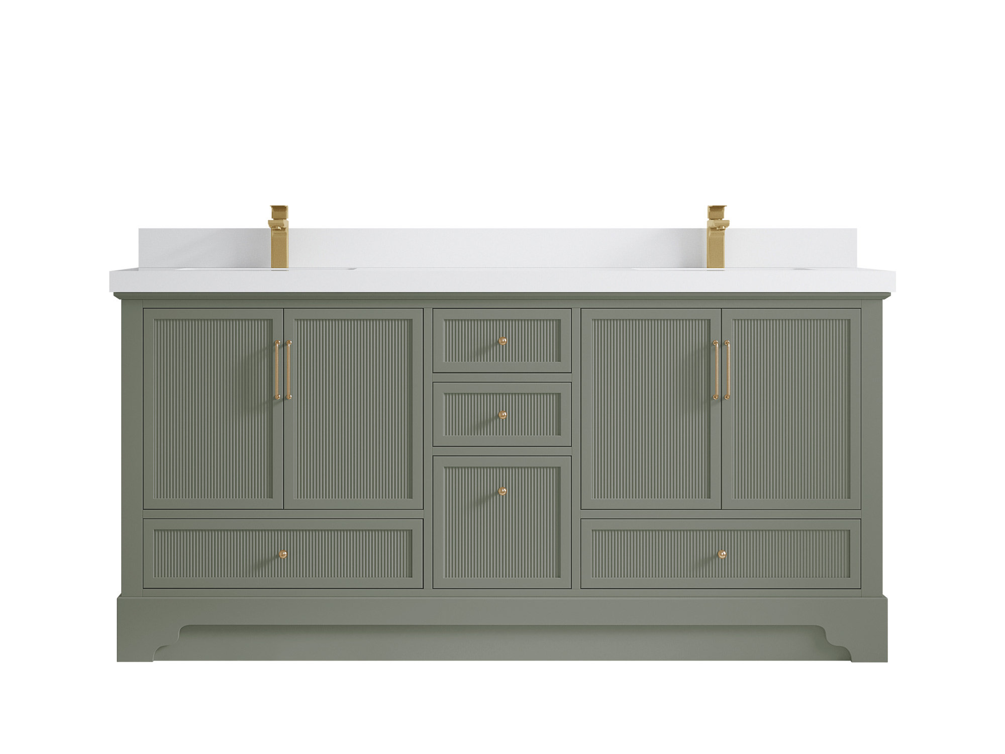 Willow Collections Alys 72'' Double Bathroom Vanity Set (Knobs Option ...