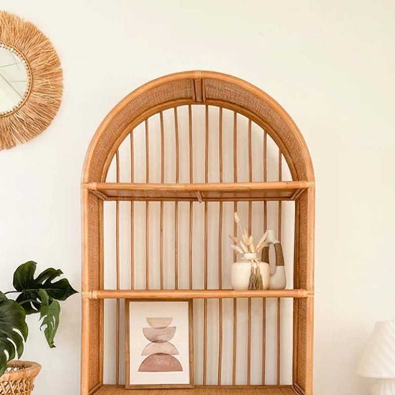 Joy Reading Handmade Rattan Display Cabinet Bookcase | Wayfair