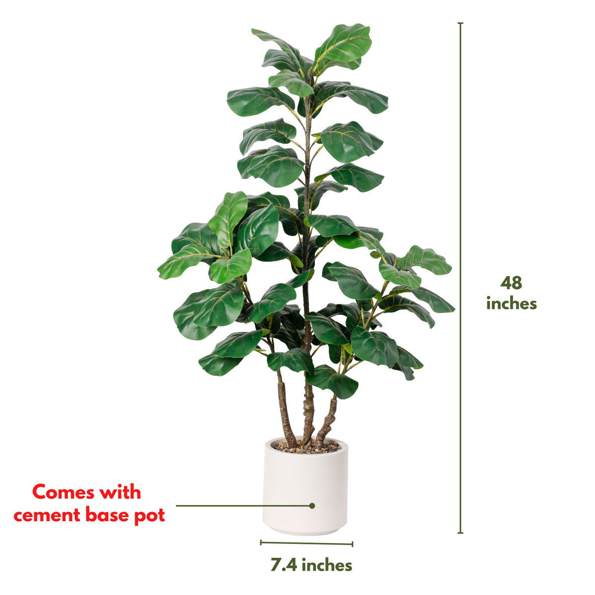 Birch Lane™ Esmeray Faux Fiddle Leaf Fig Tree in Pot & Reviews | Wayfair