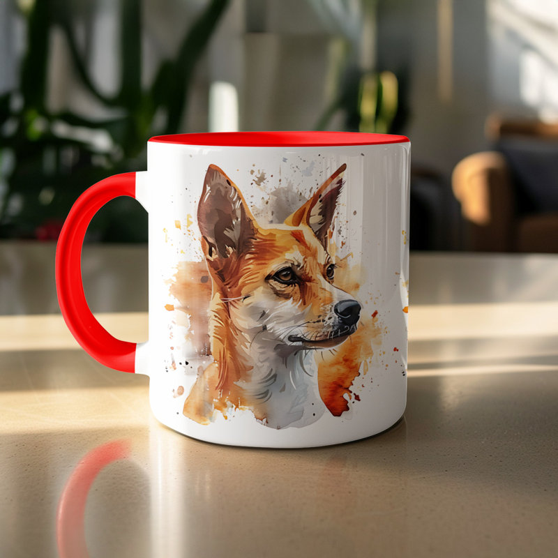 East Urban Home Set of 2 – Three Basset Hound Dogs Design 11oz Coffee ...