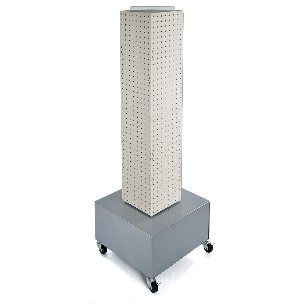 Azar Displays Four-Sided Pegboard Floor Display on Wheeled Metal Base ...