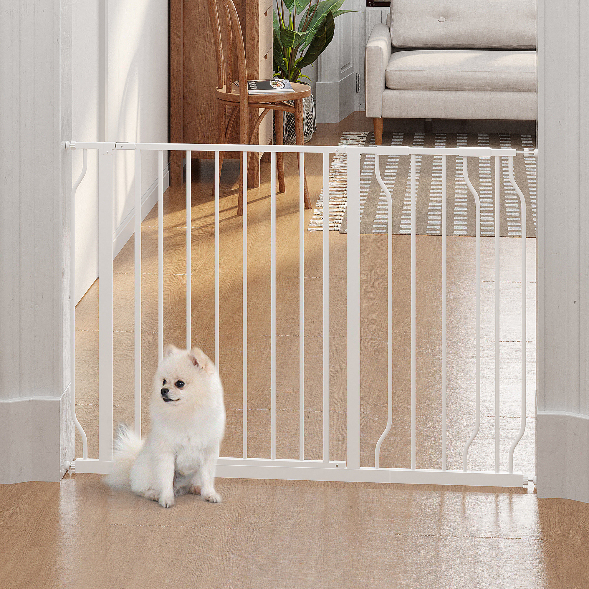 Tucker Murphy Pet™ 29.5"- 45.3" Extra Wide Dog Gate With Door, Double ...