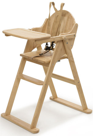 Mack + Milo Madill Folding Wooden High Chair | Wayfair.co.uk
