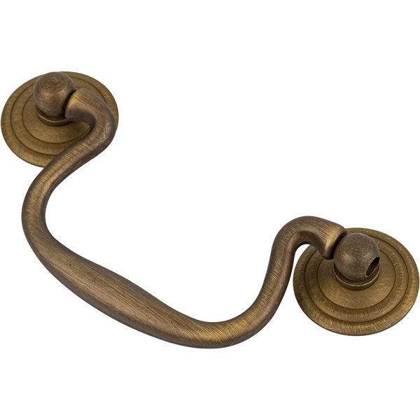 UNIQANTIQ HARDWARE SUPPLY Plain Swan Neck Drawer Bail Pull (Centers: 3 ...