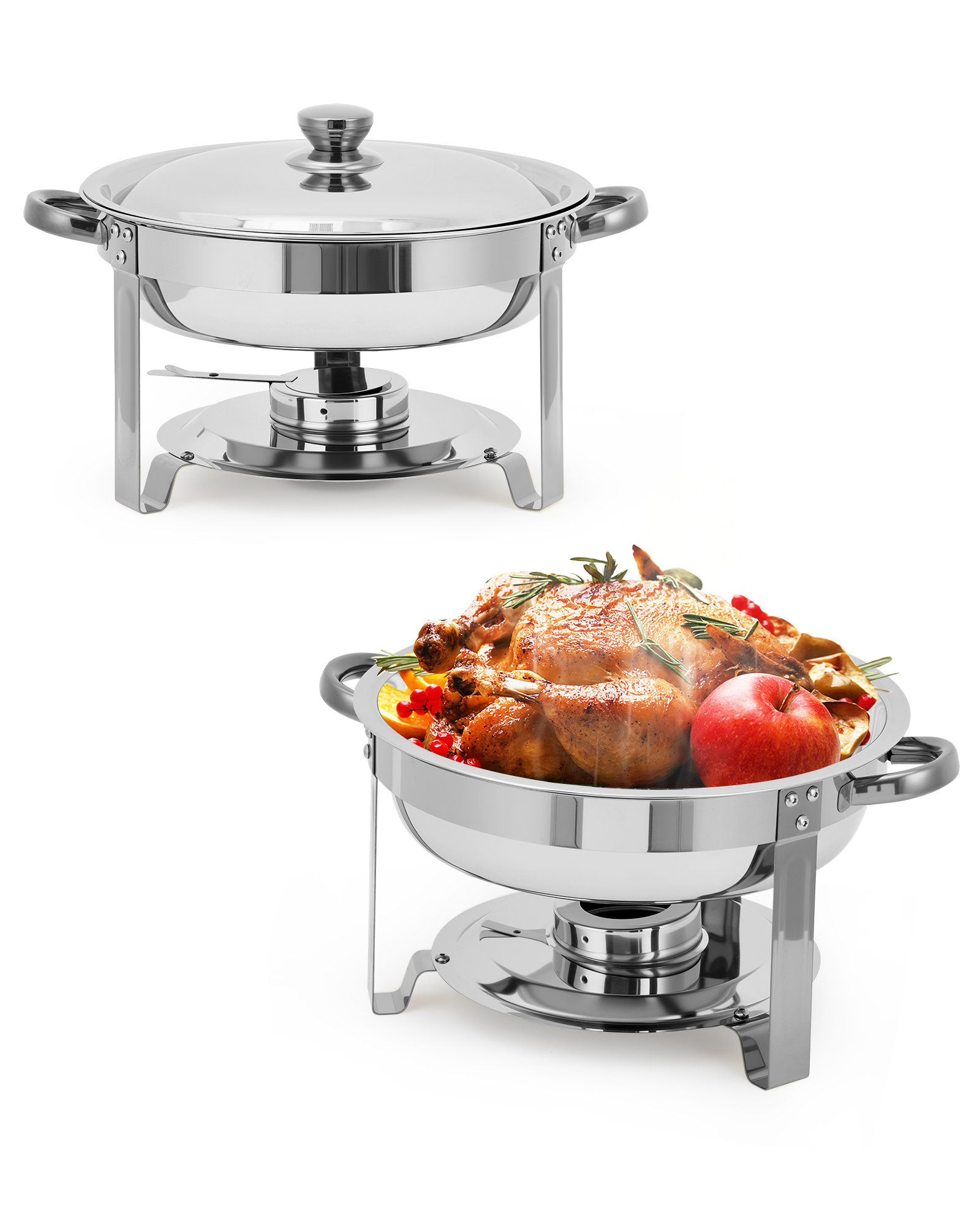 Latitude Run® 2-6 Pack Chafing Dishes for Buffet with Lid, Stainless ...