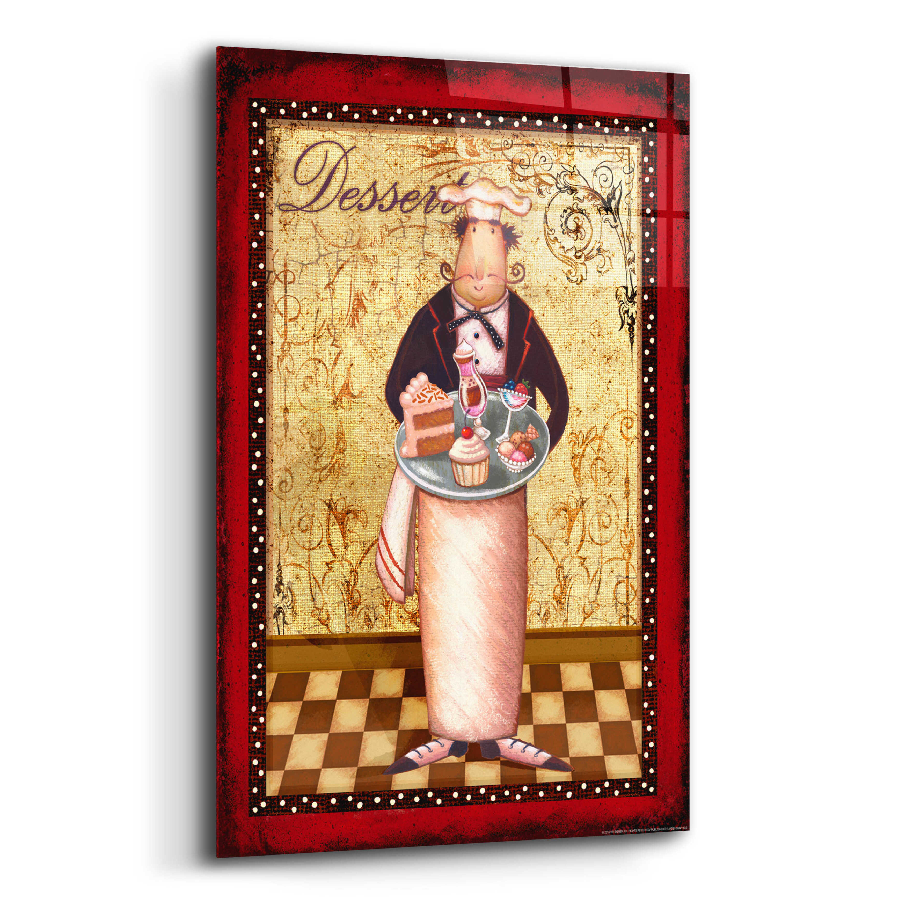 Fleur De Lis Living 'Chef 2 Dessert' by Viv Eisner, Acrylic Glass Wall ...