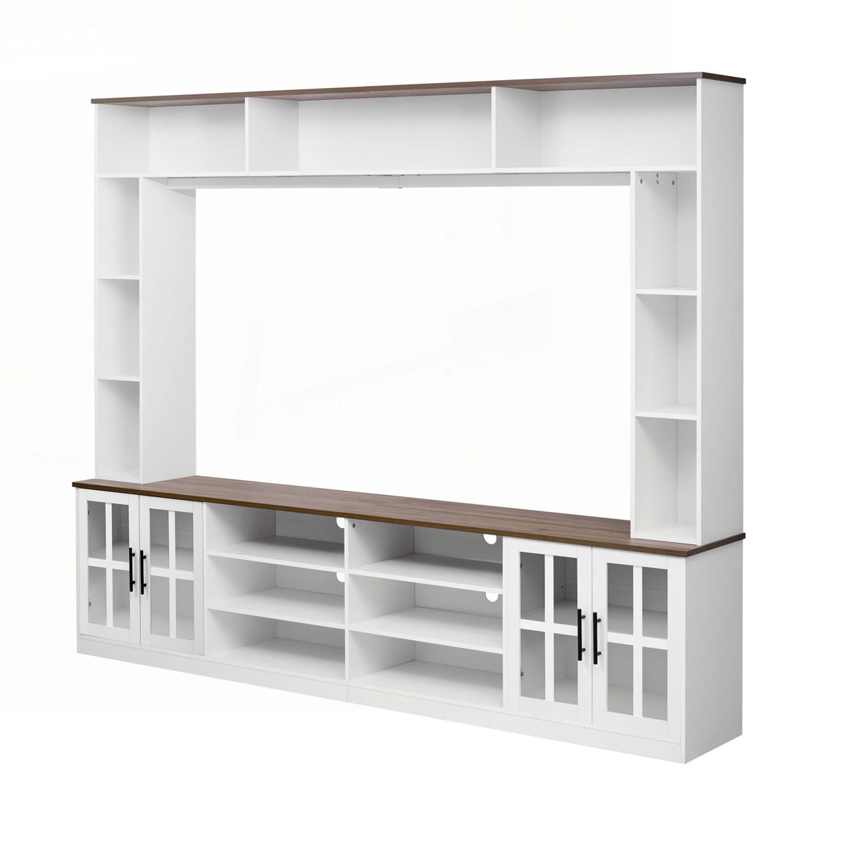 Latitude Run® Entertainment Center with Bookshelves for TVs up to 80 ...