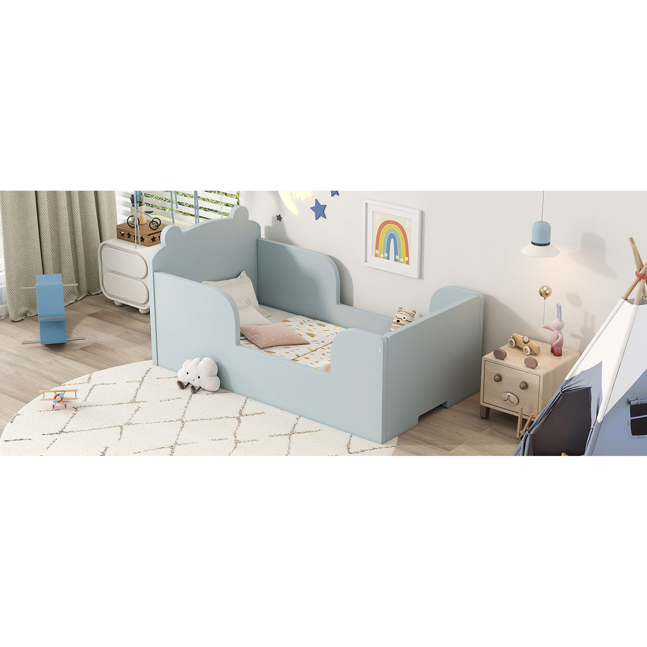 Ophelia & Co. Toddler Floor Bed Frame, Cot Bed For Boys And Girls Ages ...