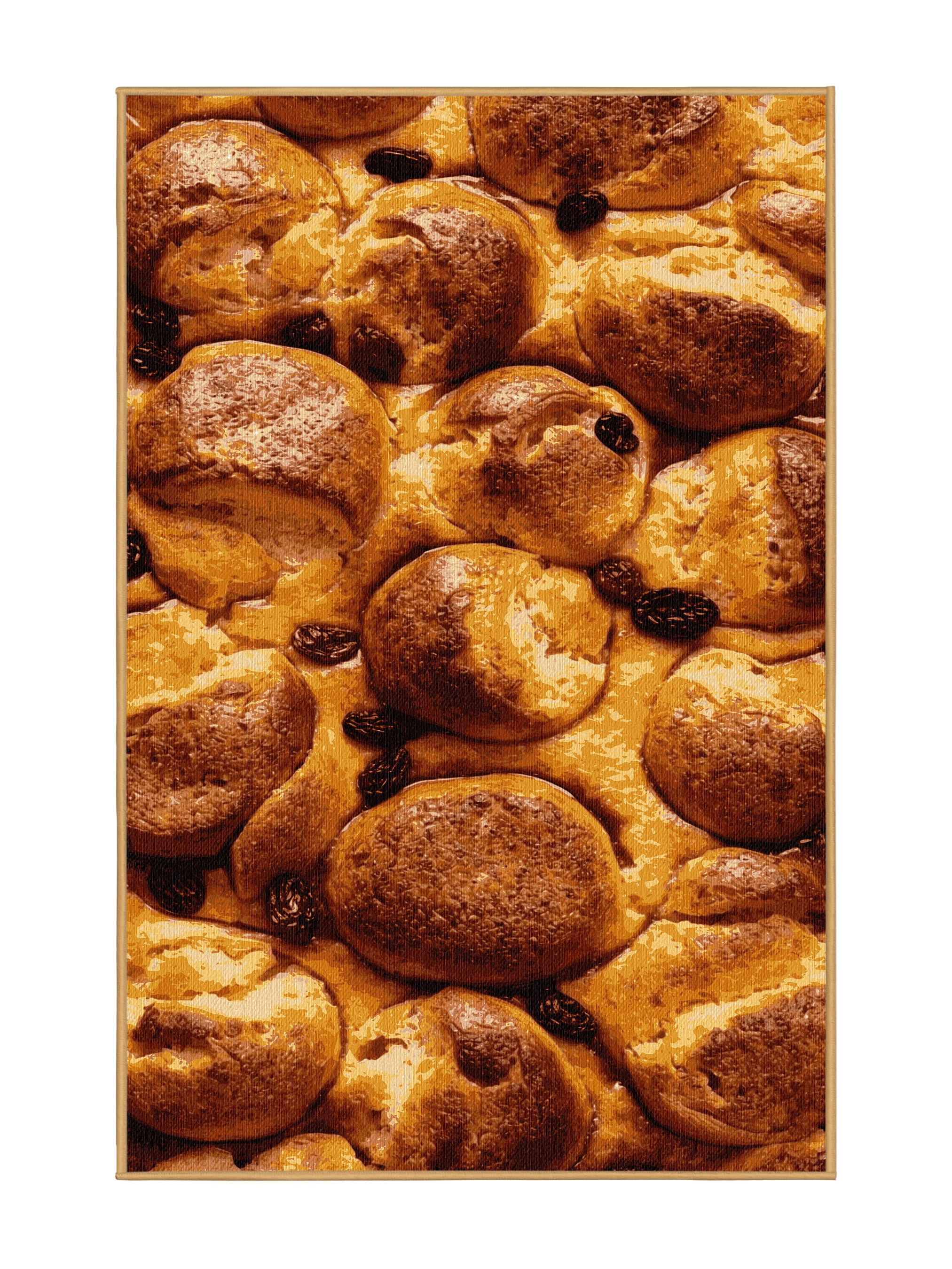 Red Barrel Studio® Washable Bread pudding Desserts Area Rug | Wayfair