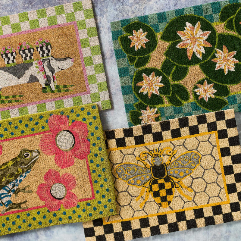 MacKenzie-Childs Queen Bee Entrance Mat & Reviews | Wayfair