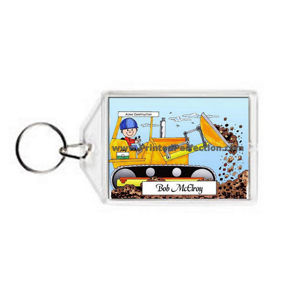 Printed Perfection Personalized Bulldozer Operator - Male Acrylic Key ...