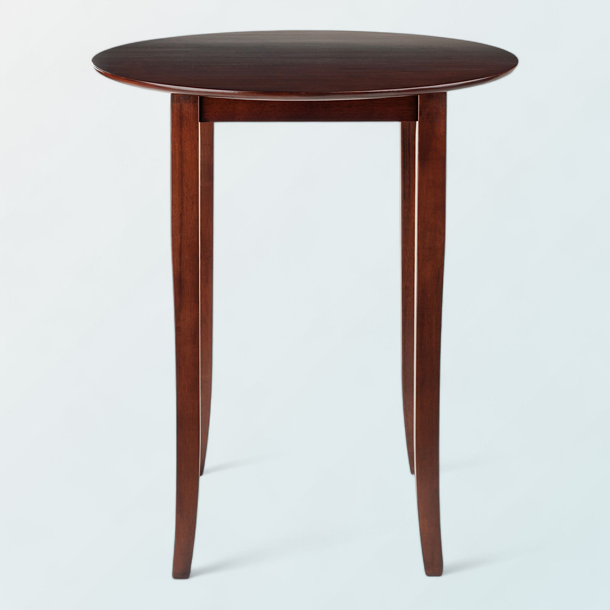 Winston Porter Blakeley Walnut Round High Table | Wayfair