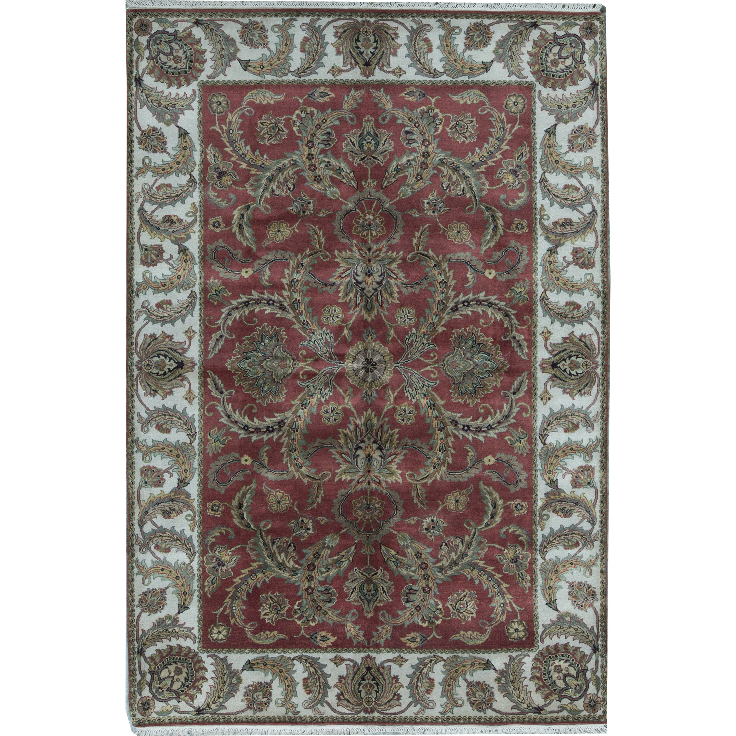 Bokara Rug Co., Inc. Trinity Hand-Knotted High-Quality Rust and Ivory ...