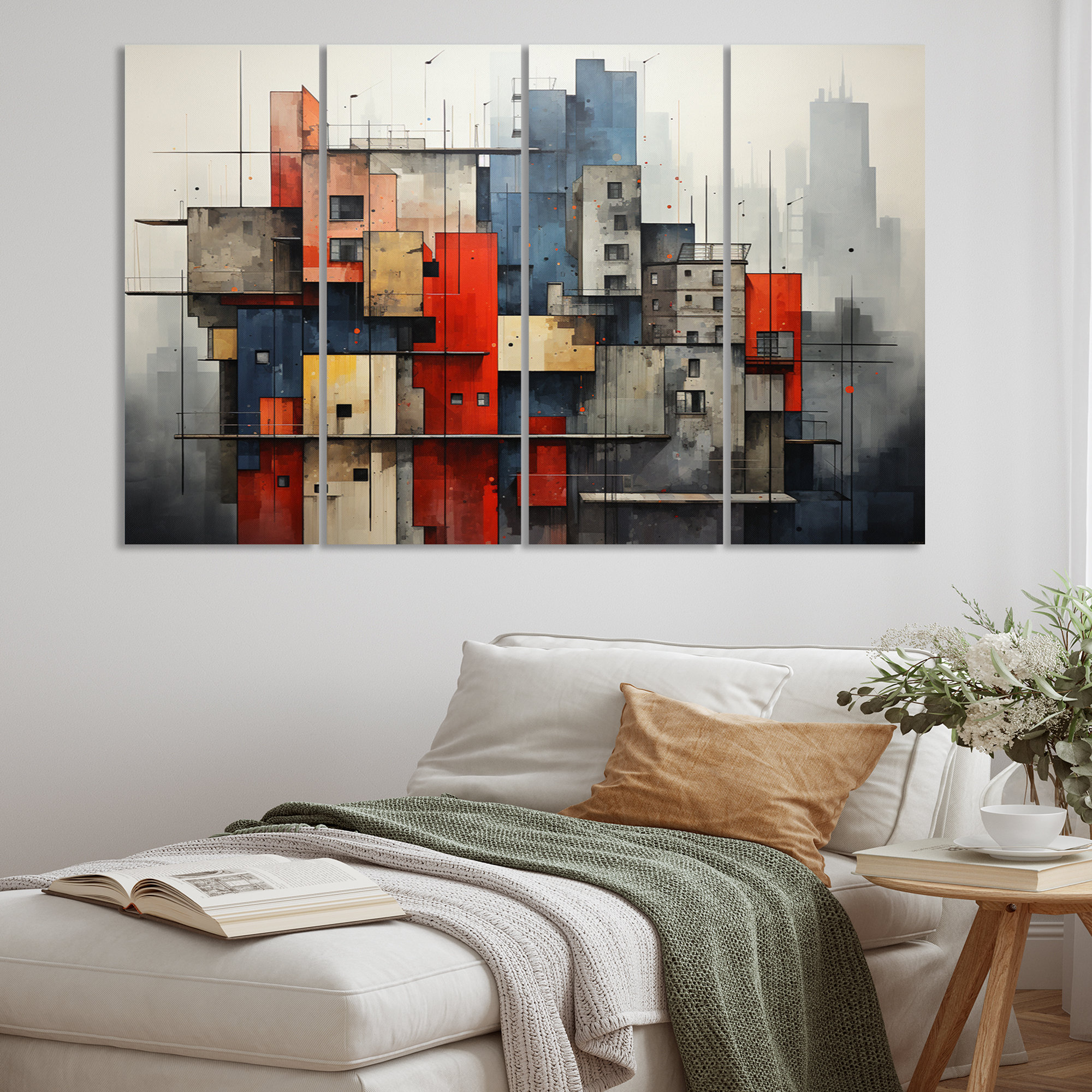 Design Art Abstract Architectures III - Abstract Collages Wall Decor ...