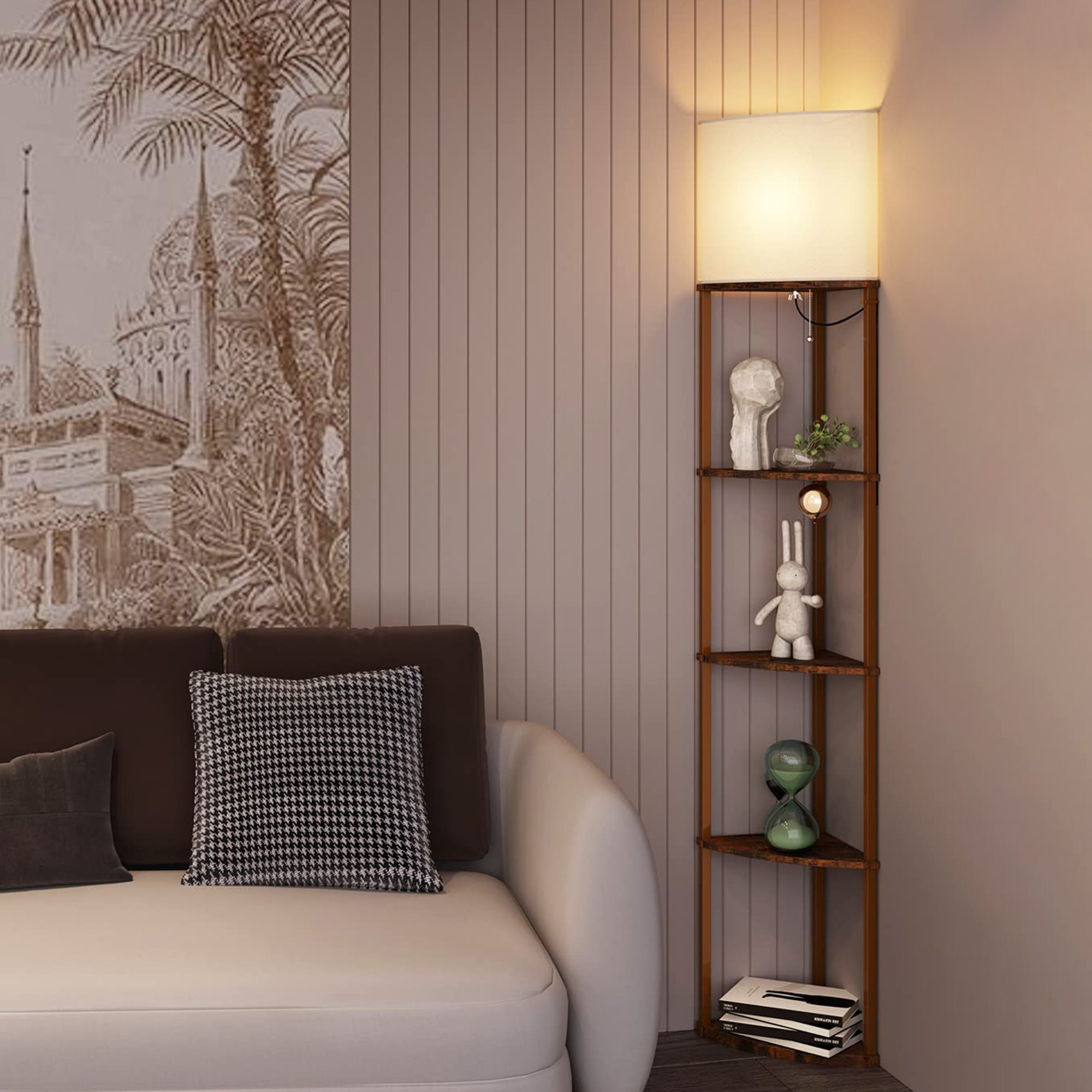 Latitude Run® 5-Tier Shelf Floor Lamp Display | Wayfair