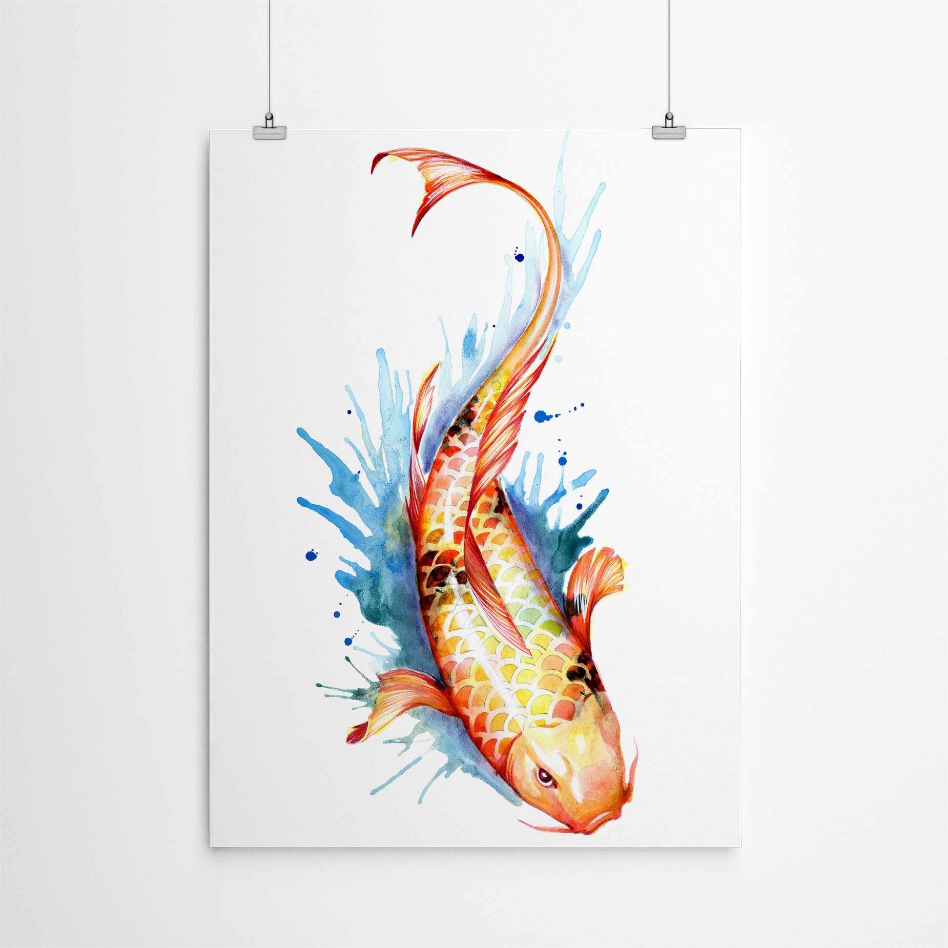 Bay Isle Home Koi Fish 2 by Sam Nagel - Poster Art Print | Wayfair.co.uk