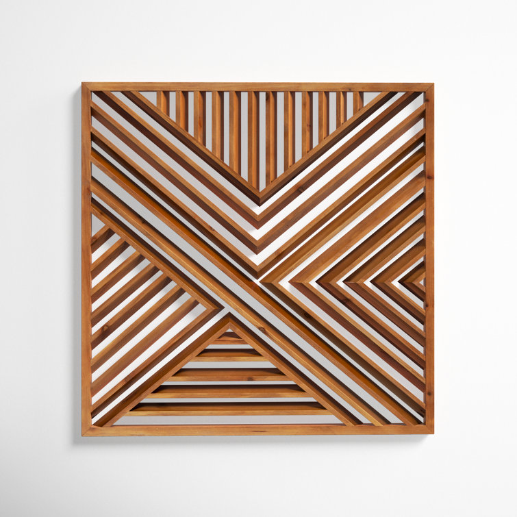 Birch Lane™ Modern Abstract Wall Decor on Solid Wood & Reviews | Wayfair