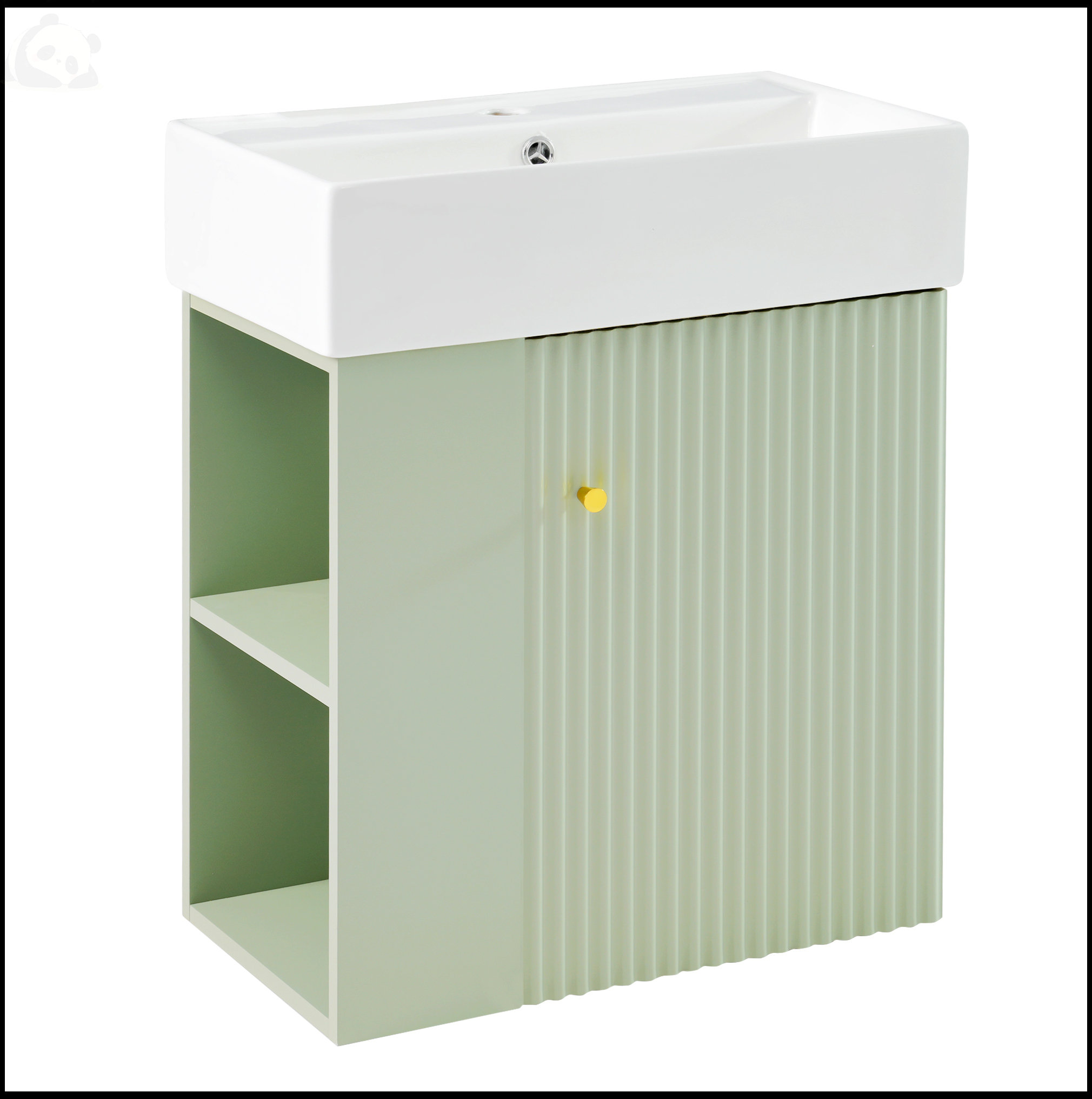 Hokku Designs 21.6 Inch Modern Floating Bathroom Vanity With Ceramic ...