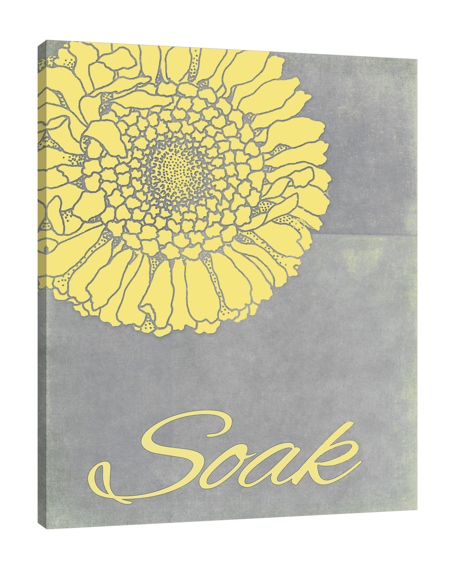 Jaxson Rea "Spa Flower YG" Gallery Wrapped Canvas By Tina Carlson ...