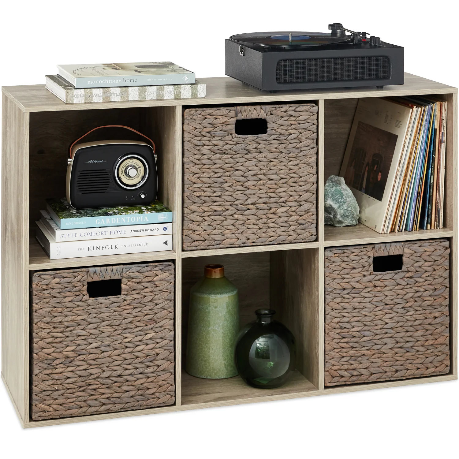 Latitude Run® Bookshelf Storage Display W/ 3 Removable Panels ...