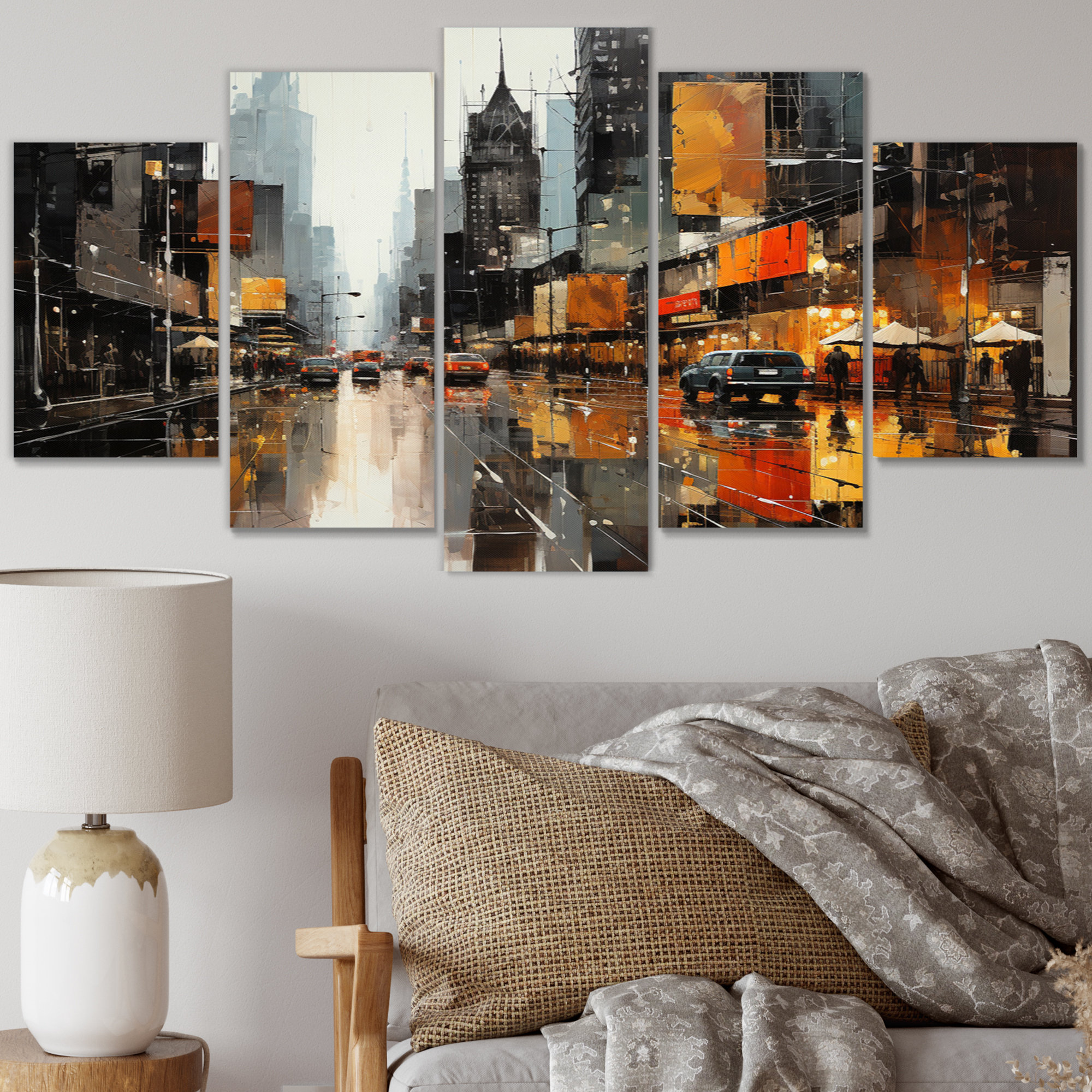 Winston Porter Cityscape Collage V - Abstract Collages Wall Decor - 5 ...