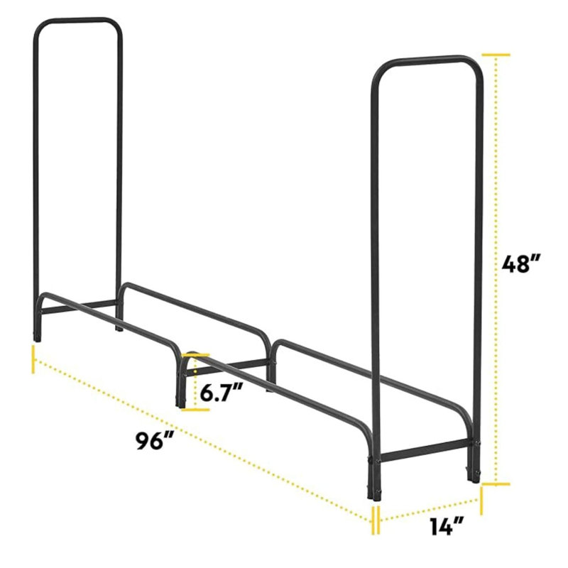 BOPWAY 8ft Outdoor Heavy Duty Firewood Rack | Wayfair