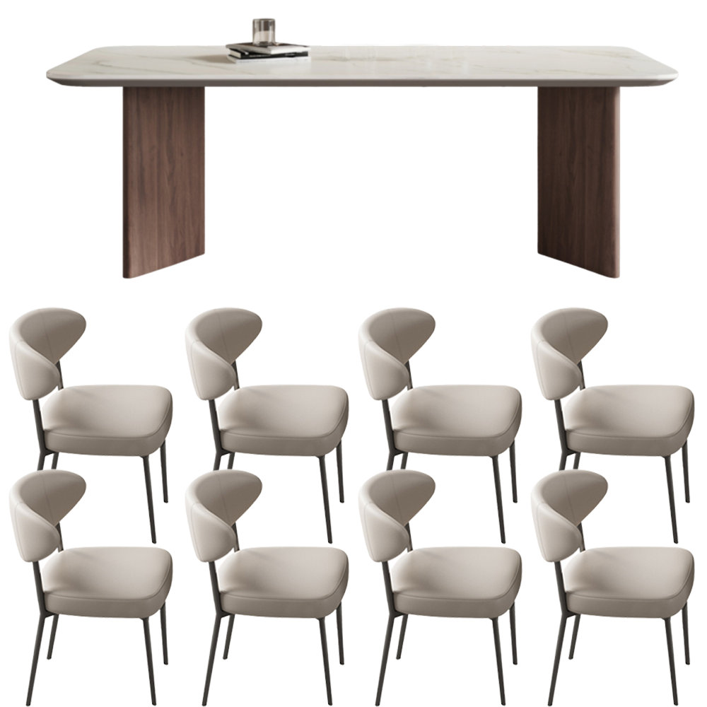 ASS Comfort Zone Modern Full-Support Rock Slab Dining Table Chair | Wayfair