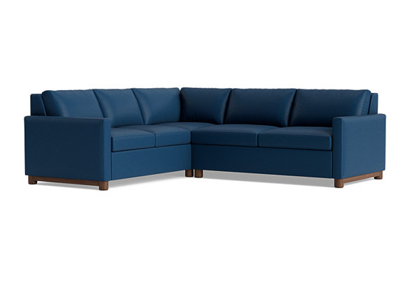 BenchMade Modern Reve Leather Sleeper Sectional (112" x 95") | Perigold