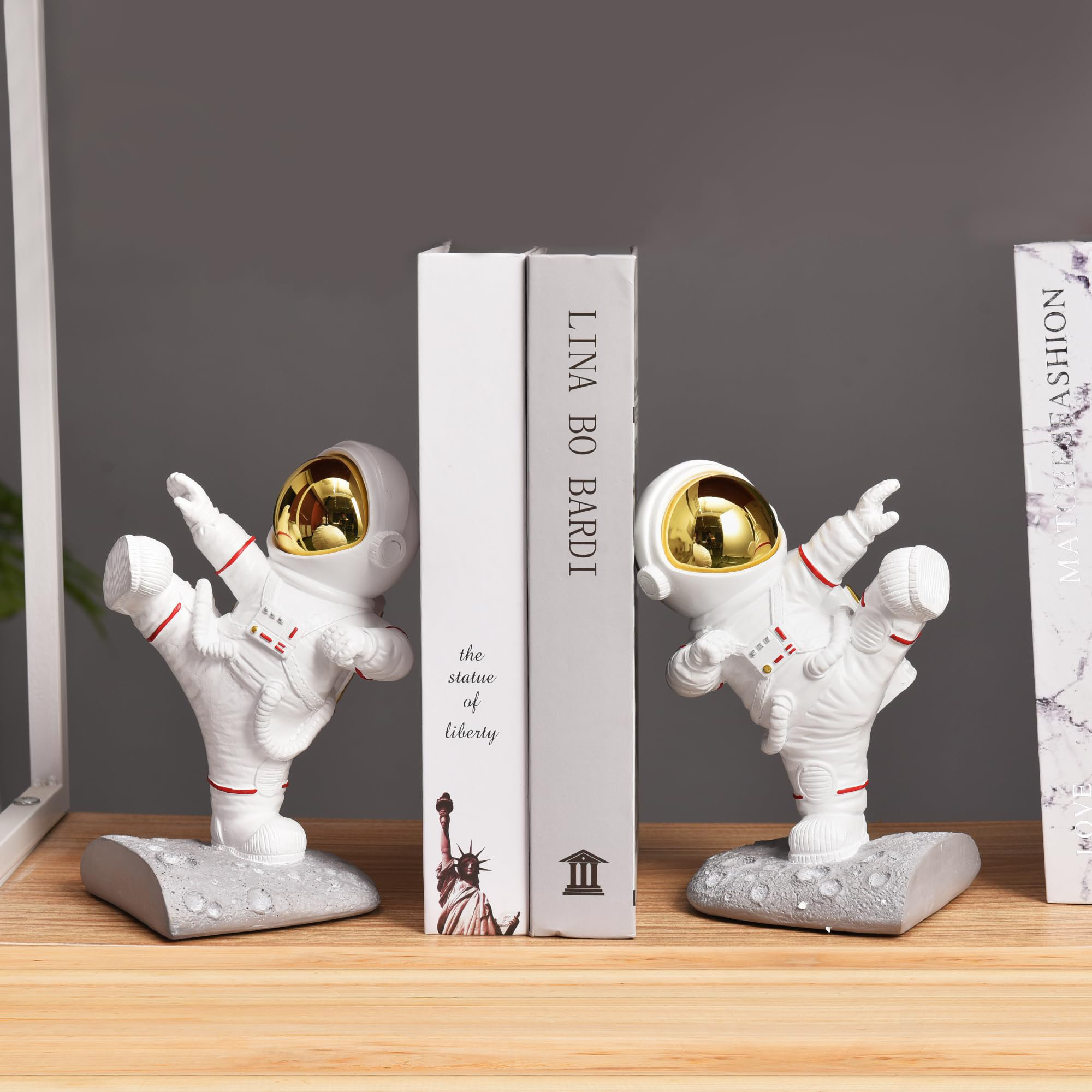 NFusion Bookend Rack, Astronaut Bookends, Outer Space Themed Astronaut ...