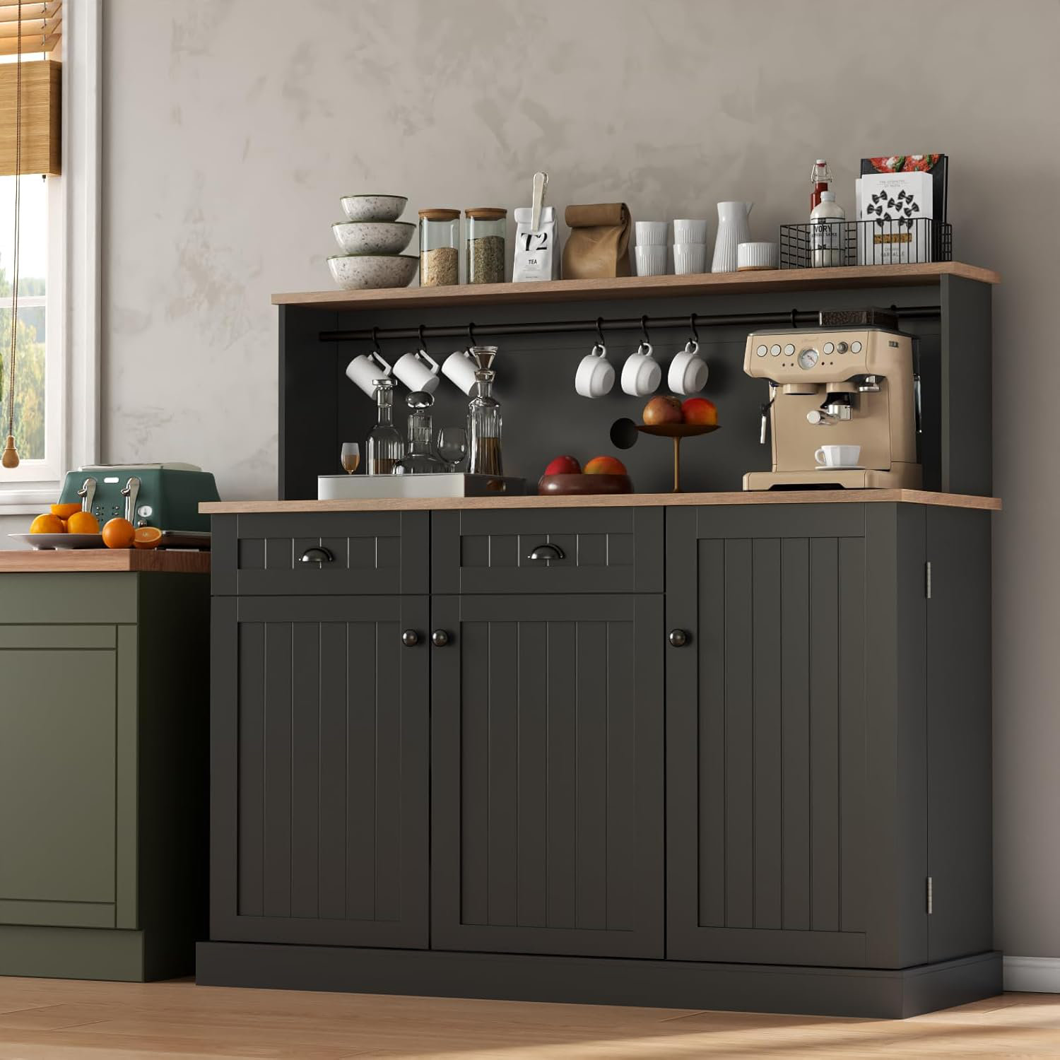 Ophelia & Co. Farmhouse Kitchen Storage Room With Adjustable Shelves ...