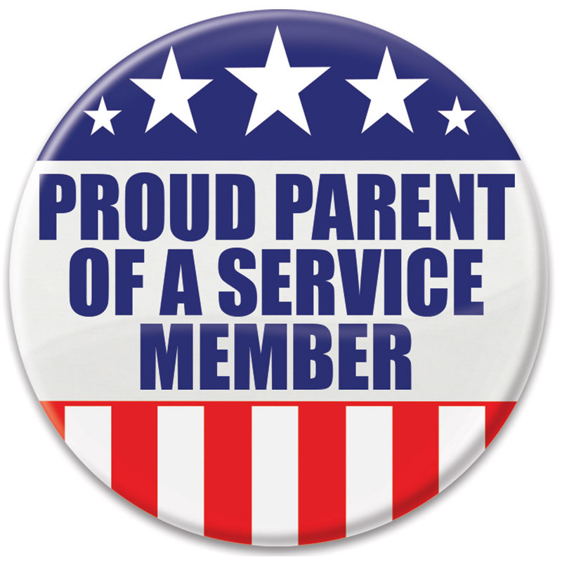 Charlton Home® Proud Parent Of A Service Member Button | Wayfair