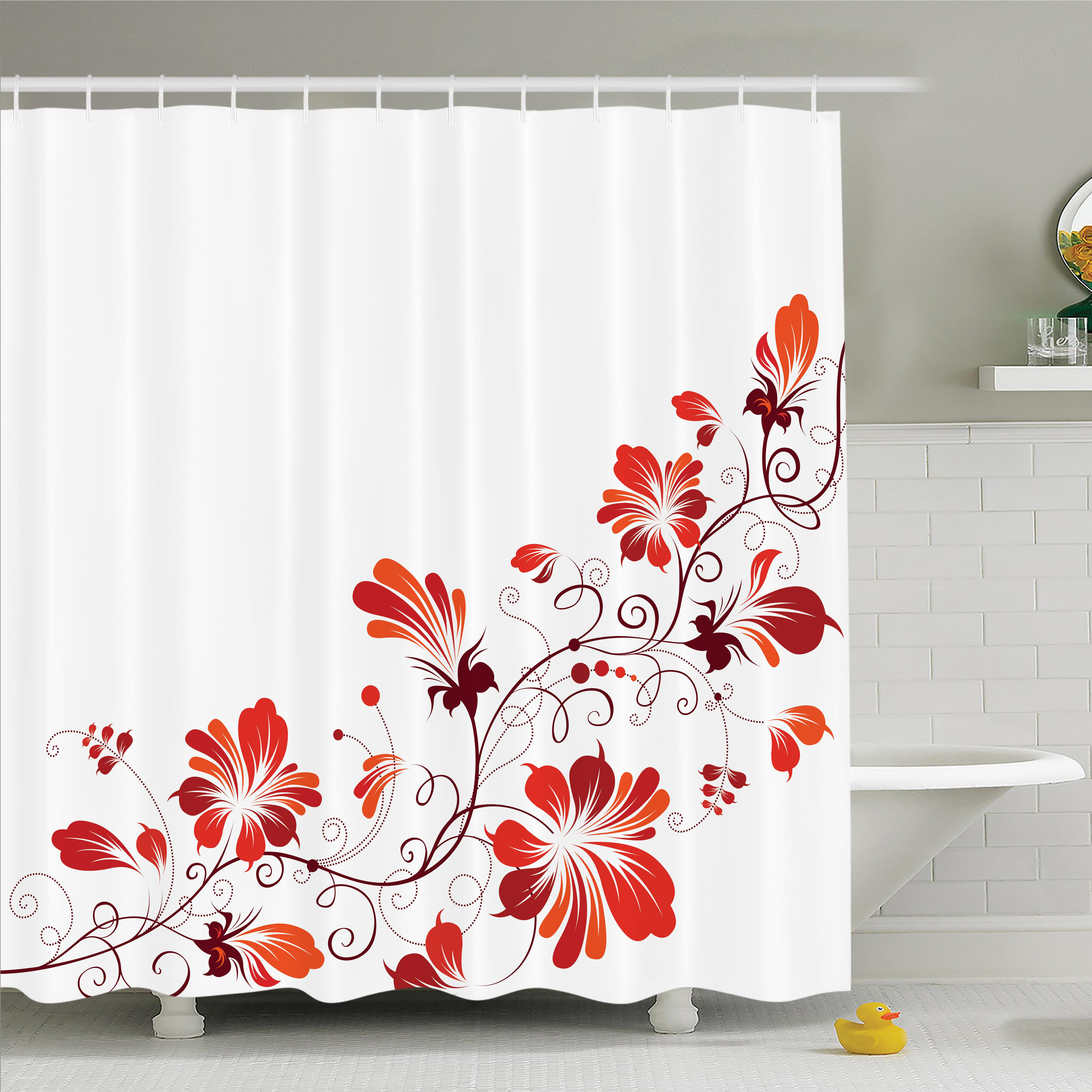 Ambesonne Chinese Purity Symbol Blooms with Curved Lace Branch and ...