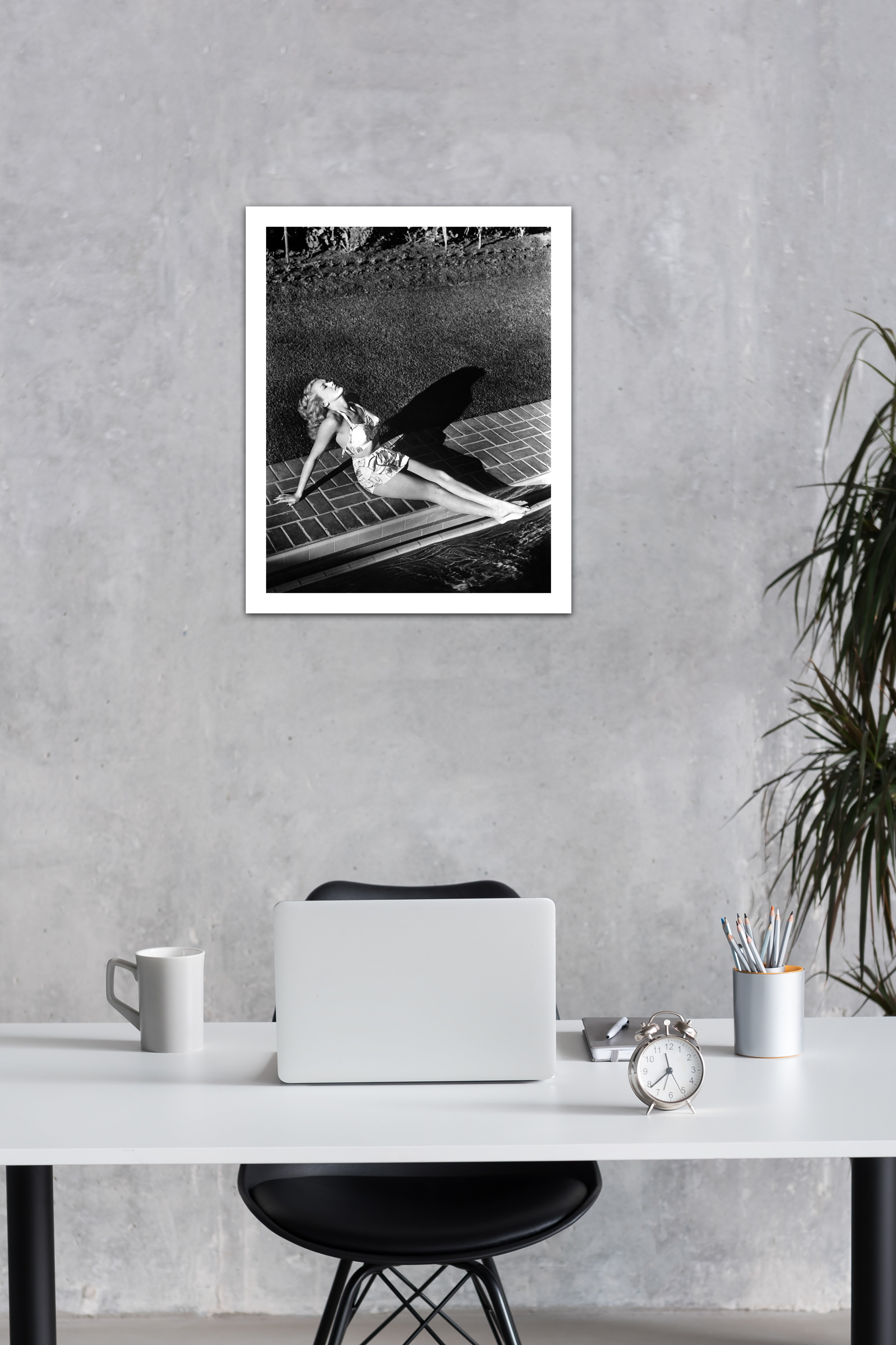 Globe Photos Entertainment & Media Betty Grable Sitting by Poolside ...