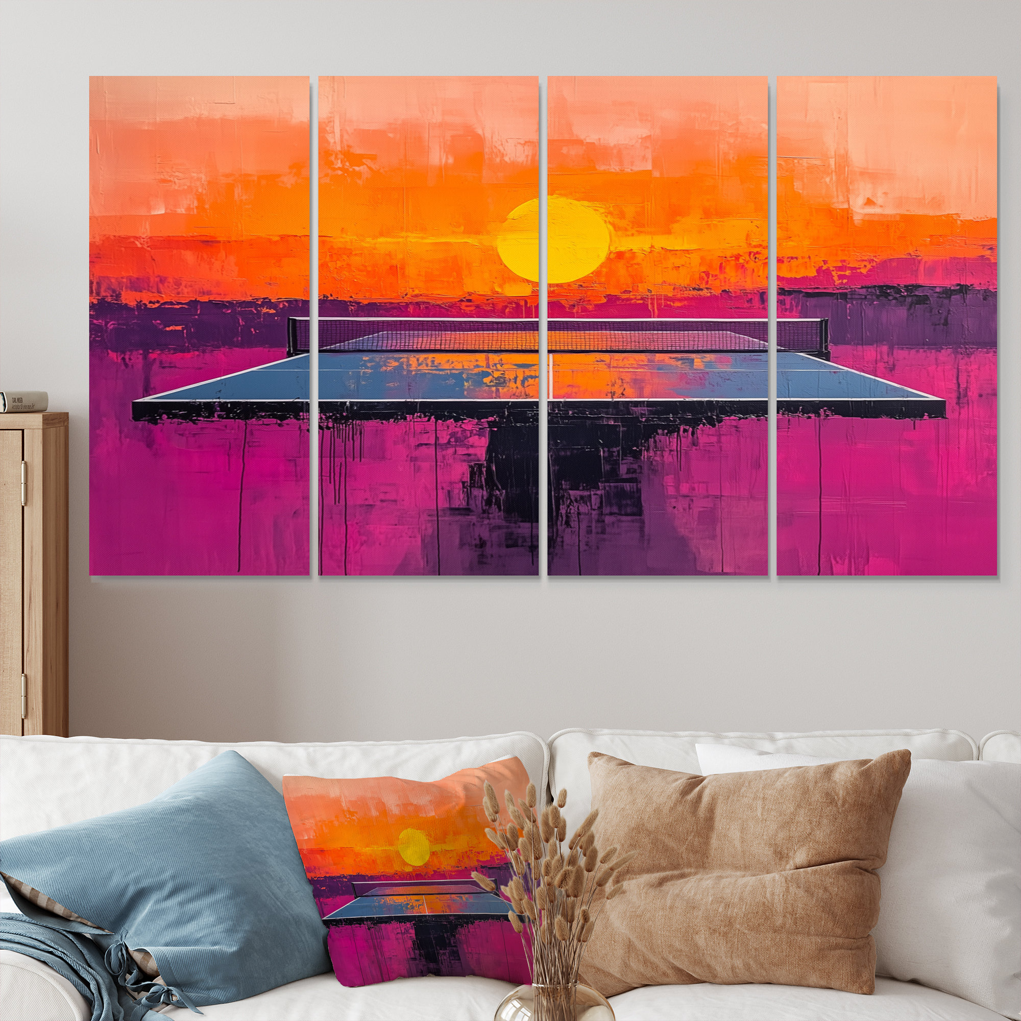 Grovelane Orange And Purple Sunset Ping Pong Competition - Sport ...