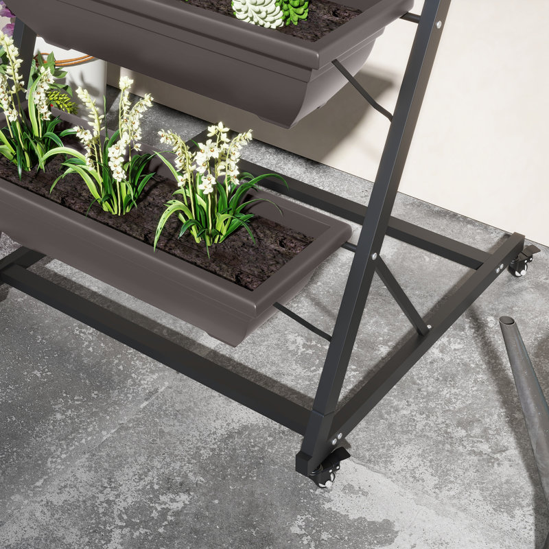 Arlmont & Co. Shanteka Vertical Raised Garden Bed with Wheels, 5 ...